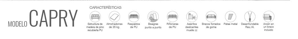 Sofá modelo Capry - Sofas de diseño, Sofas modernos, sofás tapizados, sofas de piel. Fabricante ...